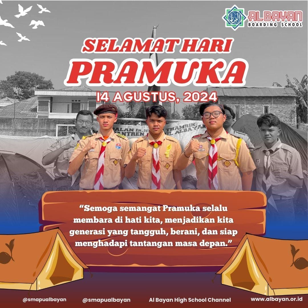 Pramuka SMA Al Bayan Mengikuti Kemping Raimuna Ranting Cibadak